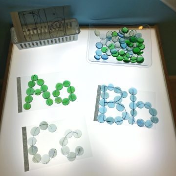 Light Table for learning letters - Play to Learn Preschool