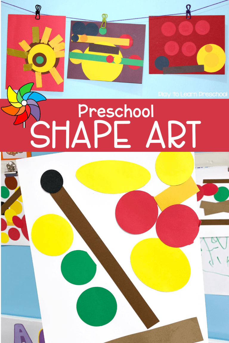 Preschool Shape Art Project - Play to Learn Preschool