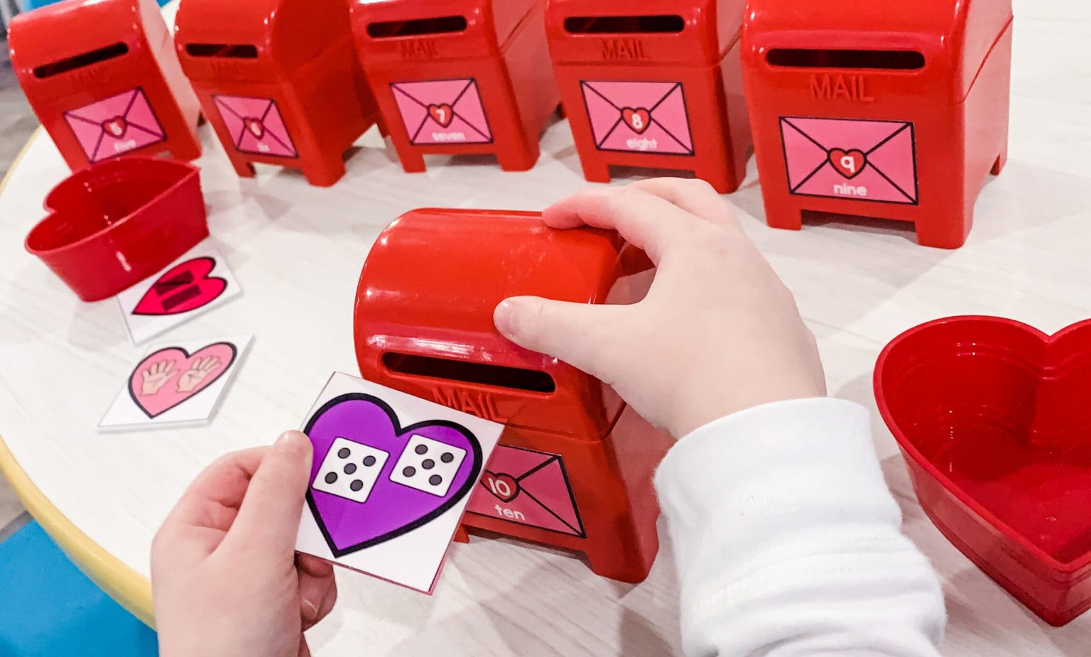 Valentine Counting Math Activity for Preschool Students