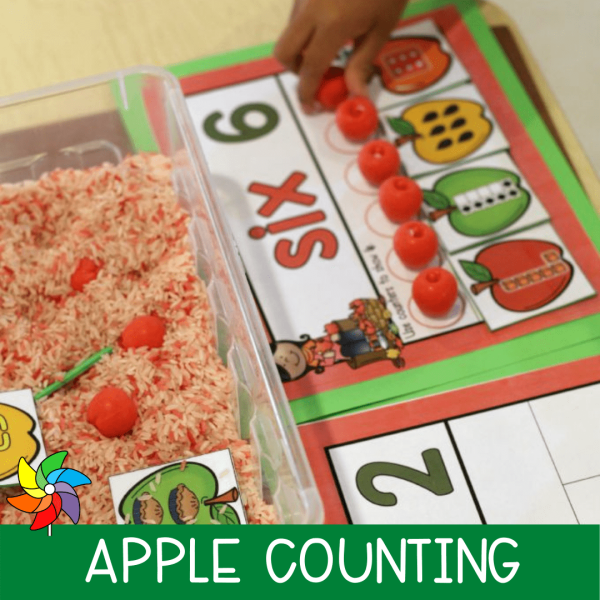 Apple Counting Mats for Preschool Students - Play to Learn Preschool