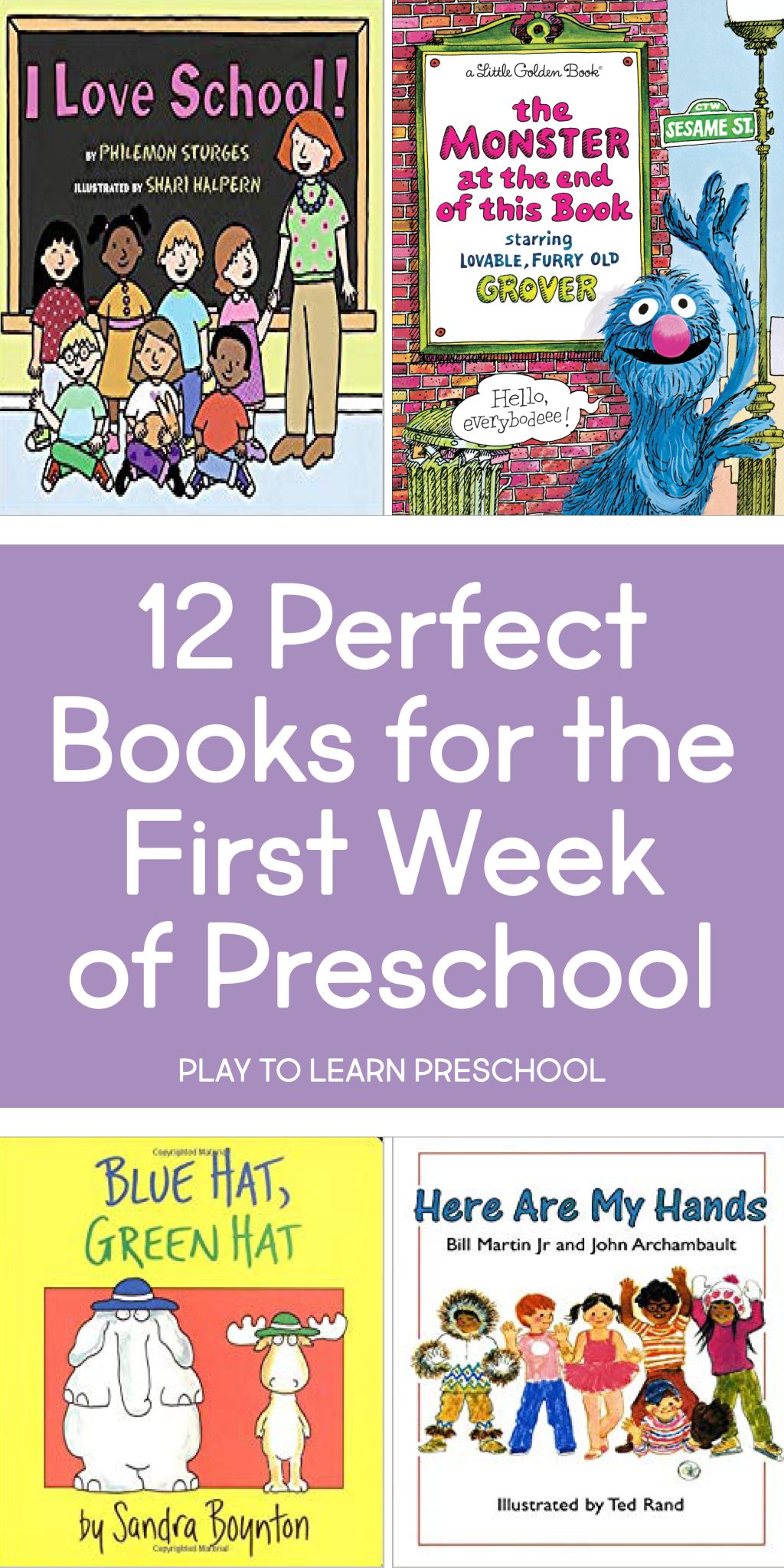 PTL First Week of School Books - Play to Learn Preschool