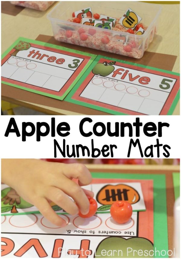 Apple Counting Mats - Play to Learn Preschool