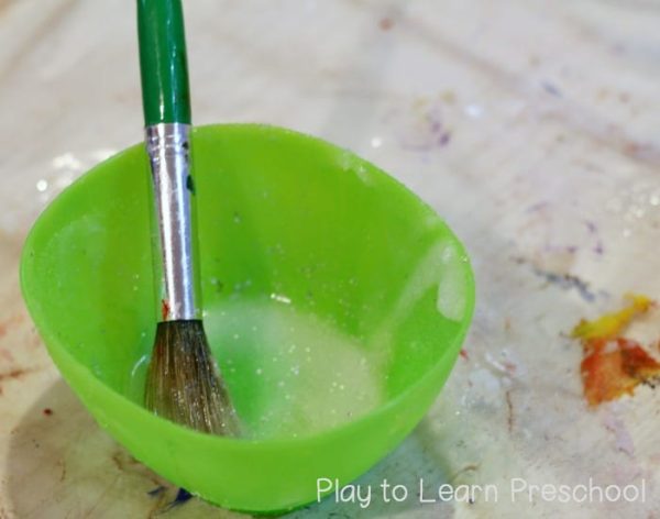 Shimmering, Sparkly Snow Paint - Process Art for Young Children