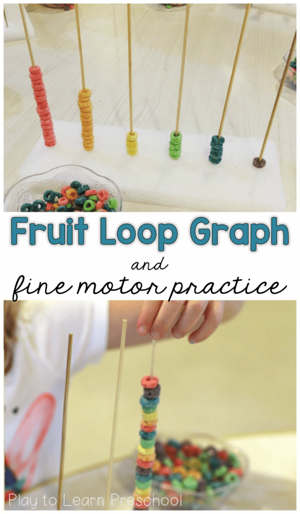 Fruit Loop Graph and Fine Motor Practice for Preschoolers