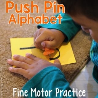 Fine Motor Push Pin Alphabet - Play to Learn Preschool