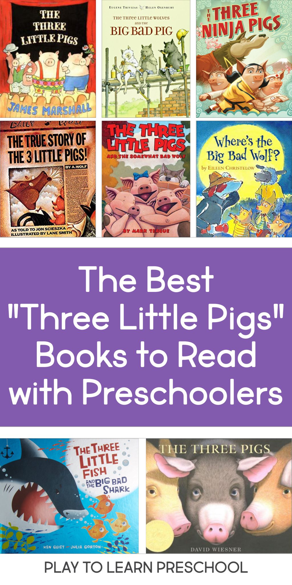The Best "Three Little Pigs" Books to Read with Preschoolers - Play to ...