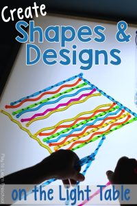 Light Table Shapes and Designs - Play to Learn Preschool