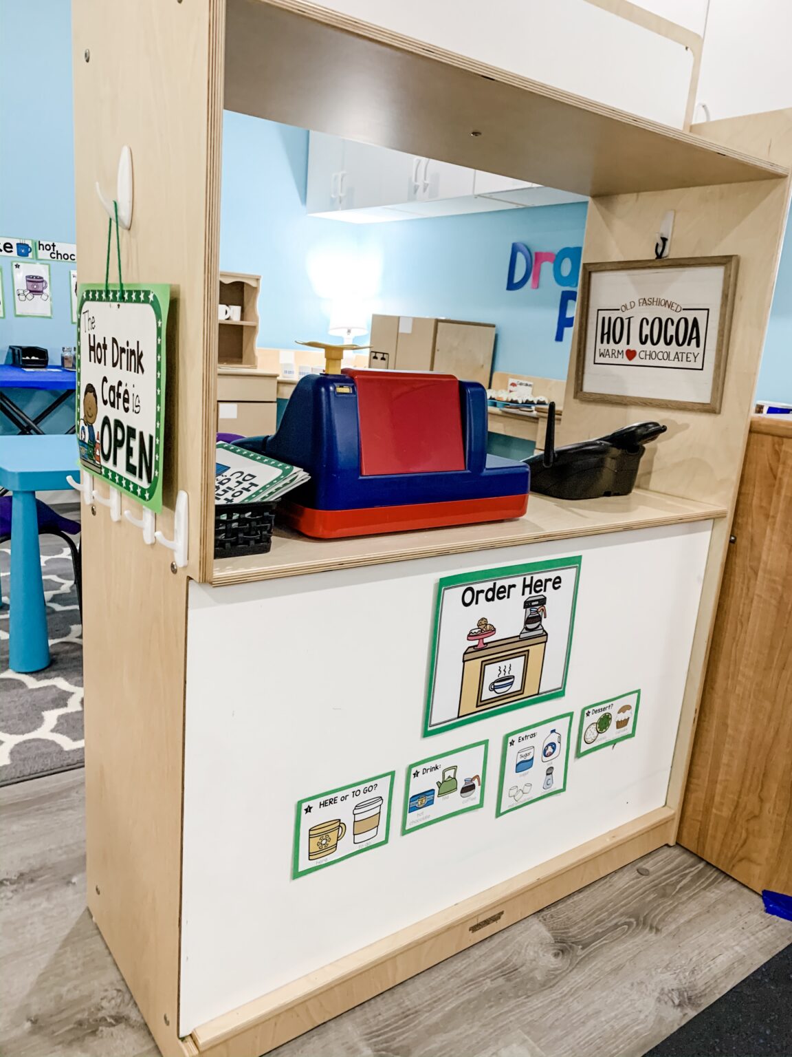Hot Drink Café Dramatic Play Center for the Preschool Classroom