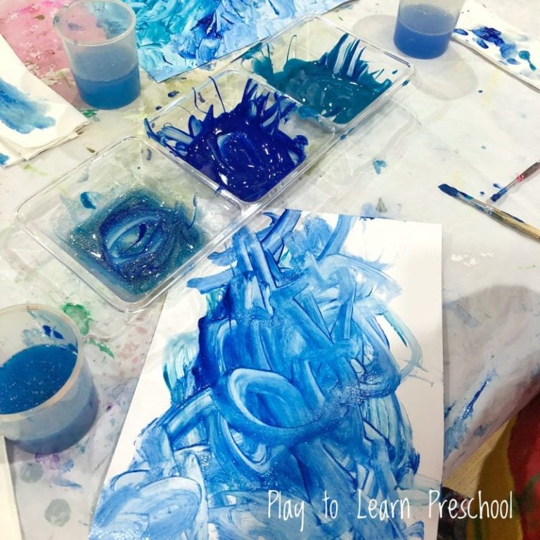 Ocean Process Art Project - Painting with Preschoolers