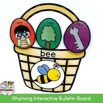 Rhyming Baskets: Interactive Preschool Bulletin Board - Play to Learn ...