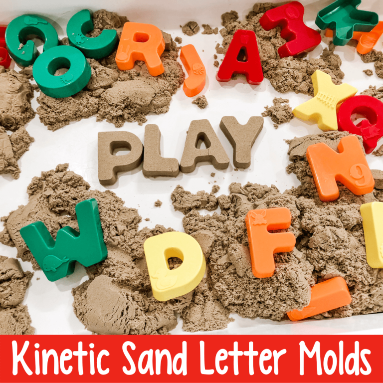 Sensory Table Kinetic Sand Letter Molds - Play to Learn Preschool
