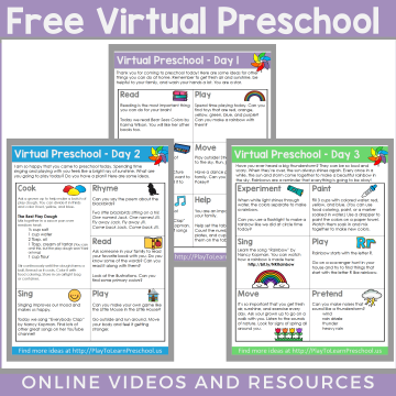 Virtual Preschool - Free Online Preschool Activities - Play to Learn ...