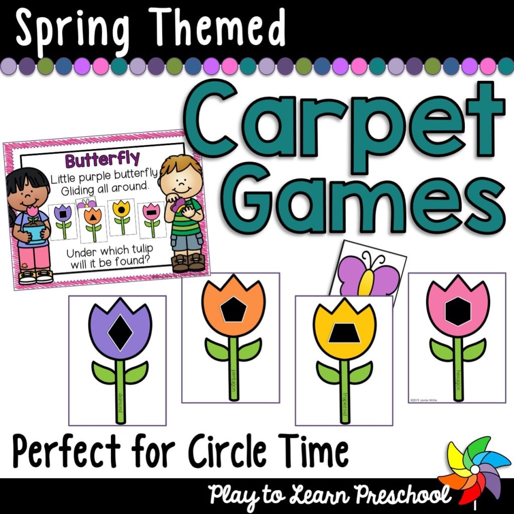 Spring Carpet Games for Circle Time - Play to Learn Preschool Preschool