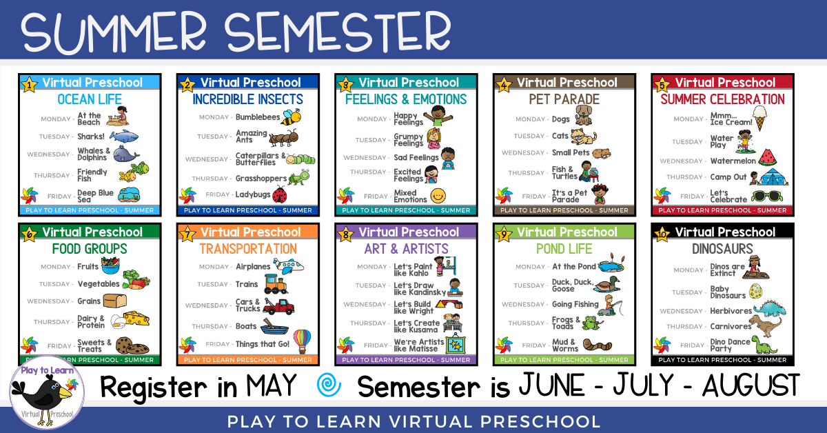 Summer Semester with Dates - Play to Learn Preschool
