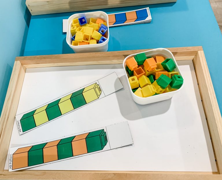 Snap Cube Patterns for Preschoolers - Play to Learn Preschool