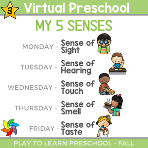 FALL - Week 3 - My 5 Senses - Play to Learn Preschool