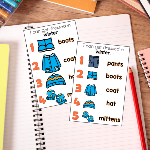 Winter Math Center - Mitten Button Counting Activity
