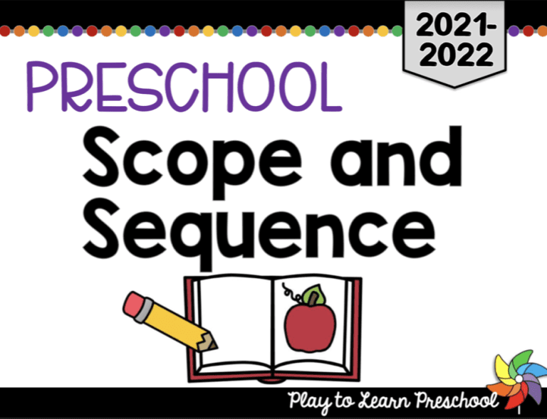 FREE Scope And Sequence! - Play to Learn Preschool