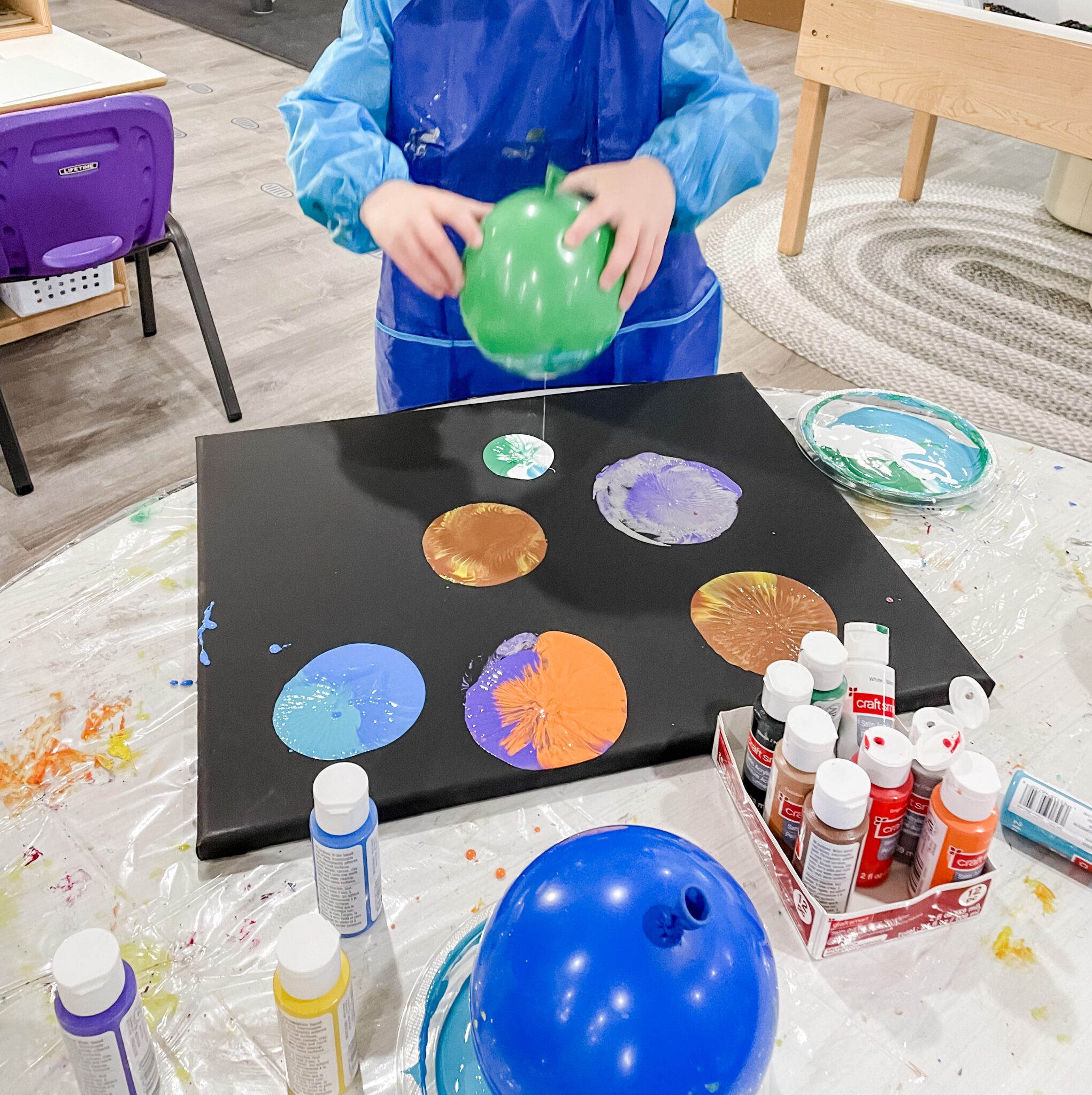 Balloon Print Art for Preschoolers