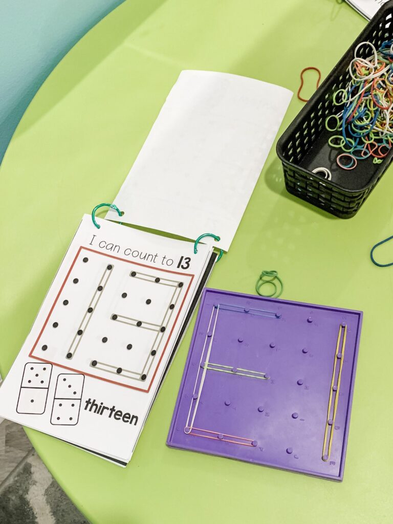 Geoboard Number Templates - Preschool Math Center