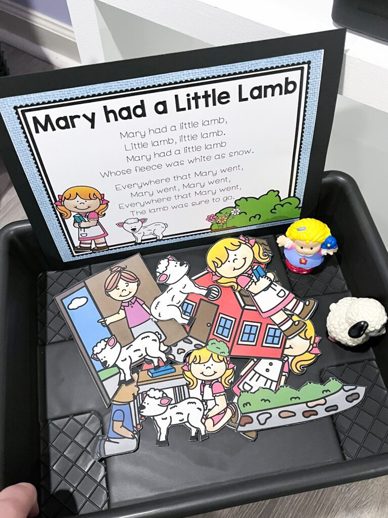 Mary-lamb-tray - Play to Learn Preschool