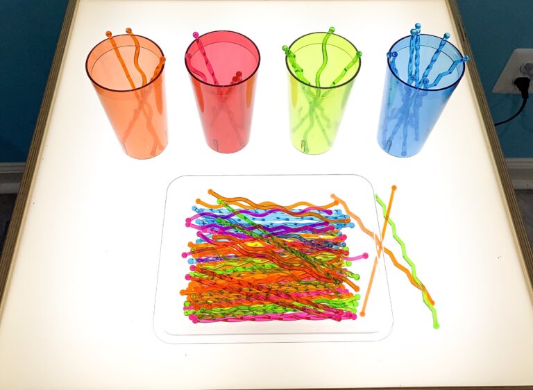 Light Table Color Sorting Activities