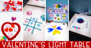 Valentine's Day Light Table Activities - Play to Learn Preschool