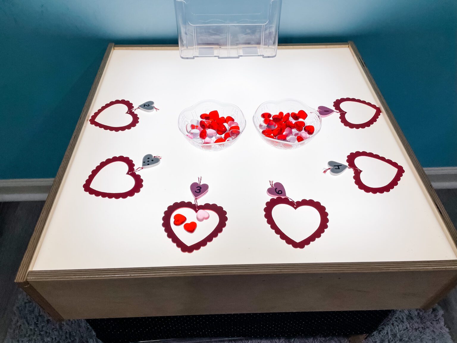 Valentine's Day Light Table Activities - Play to Learn Preschool