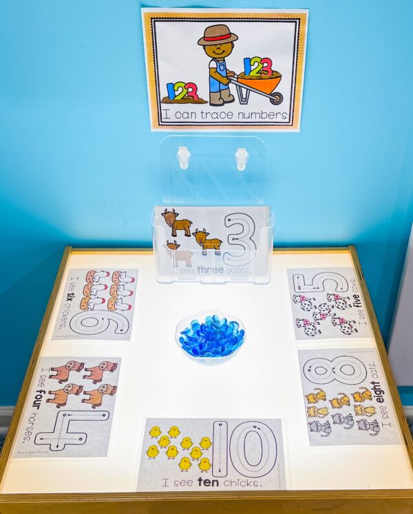 farm counting full table pic - Play to Learn Preschool