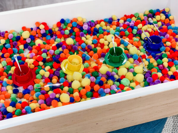 Color Poms Tea Cups Sensory - Play to Learn Preschool