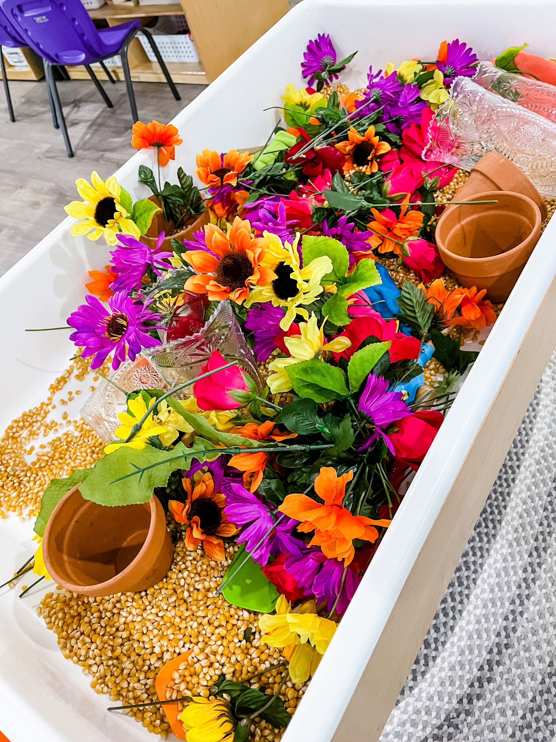 Flower Sensory Table for Growing Young Imaginations - Play to Learn ...