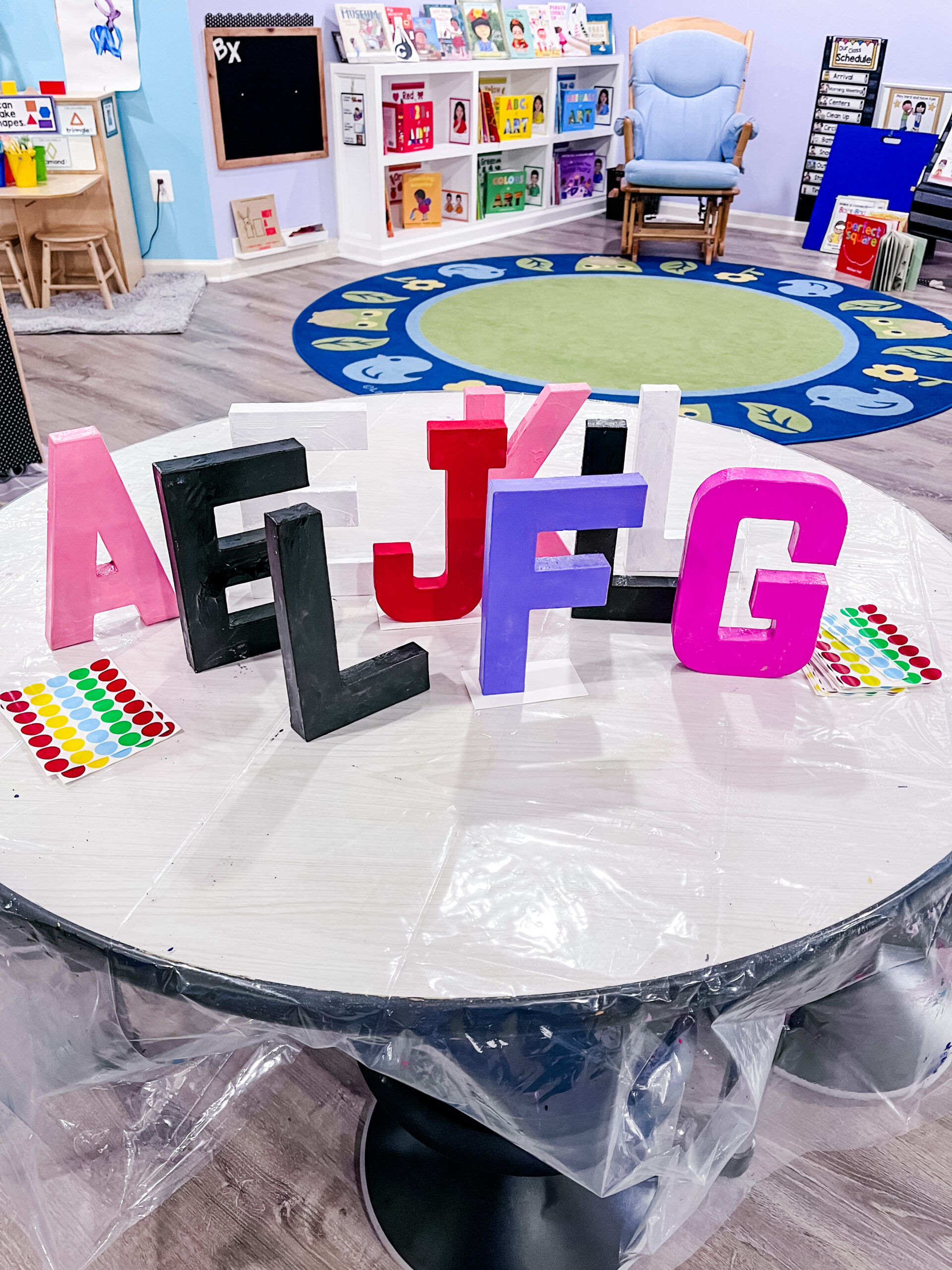 Polka Dot Letters - a Preschool-Friendly Kusama Art Project - Play to ...