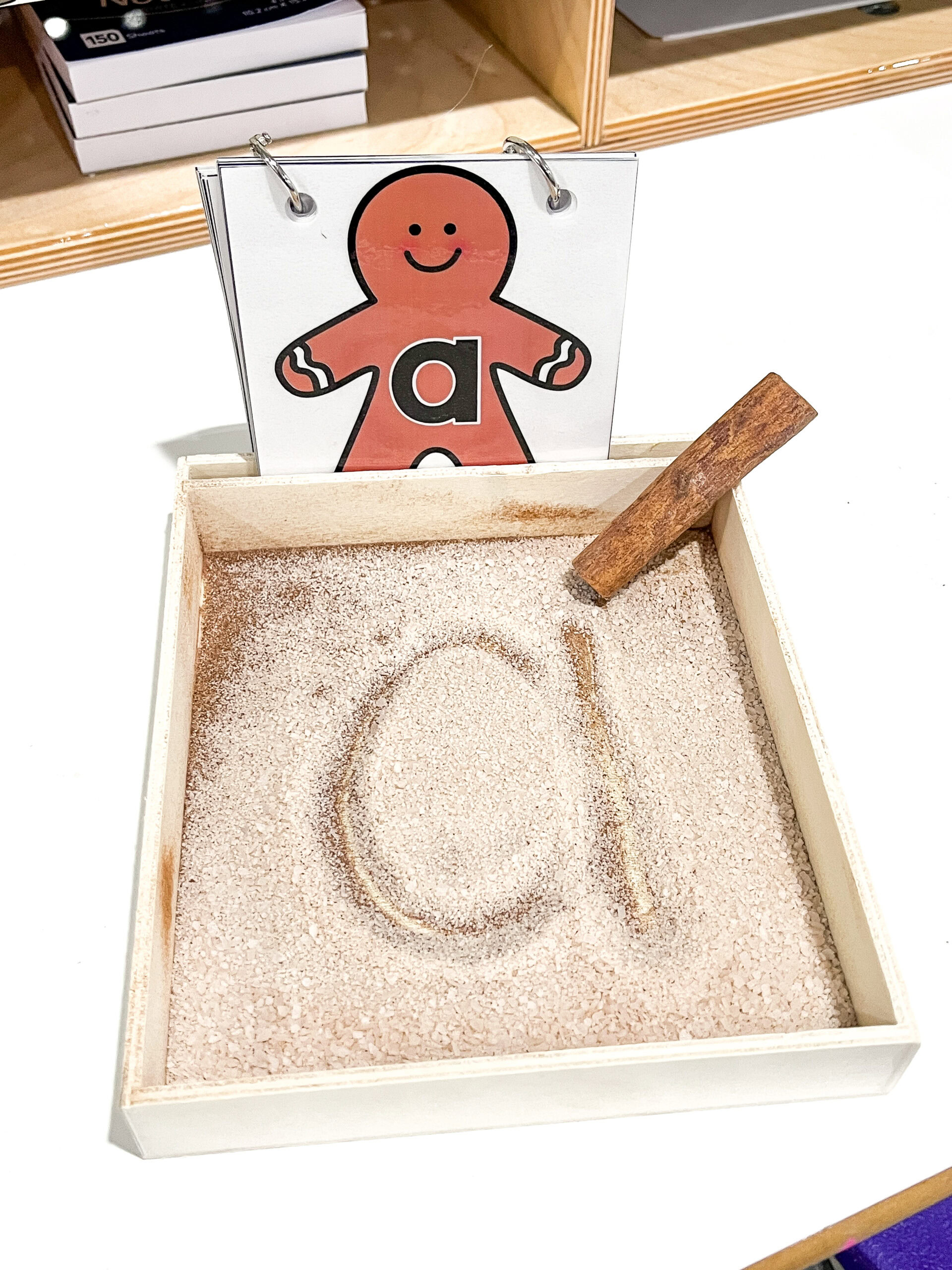 gingerbread sand practice numbers and letters literacy - Play to Learn ...