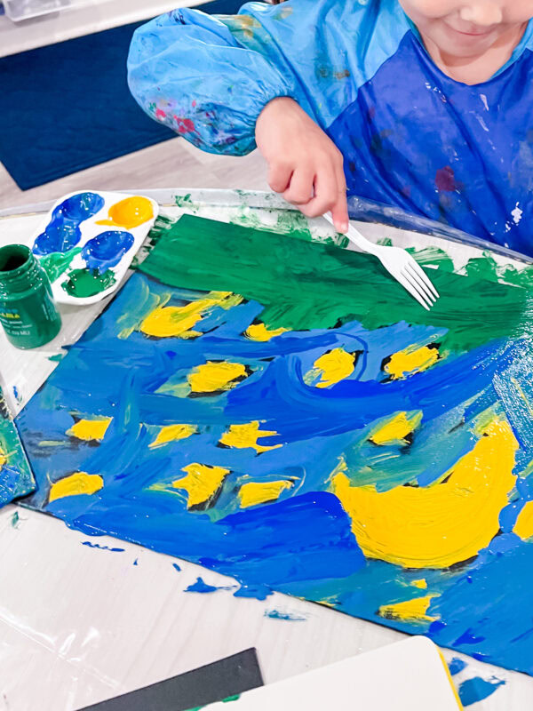 Starry Night Art Activity: Van Gogh for Young Artists - Play to Learn ...