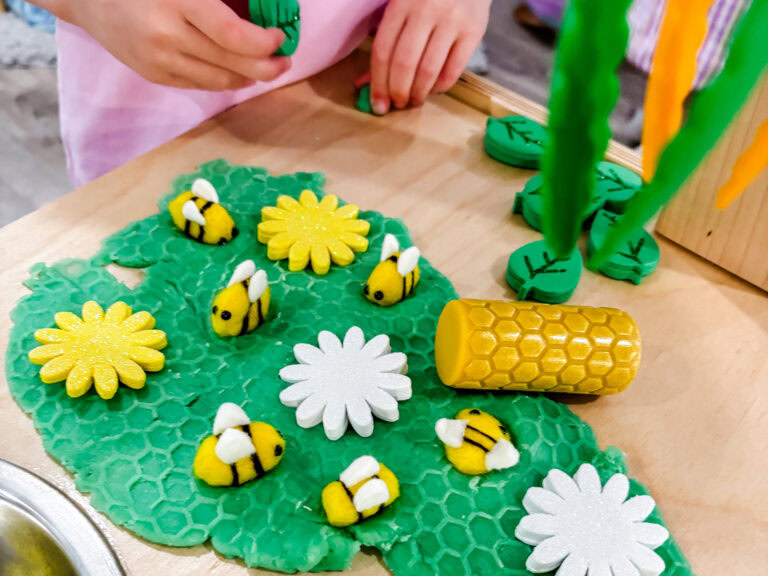 Sweet Honey Bee Play Dough Center for Preschool Students - Play to ...
