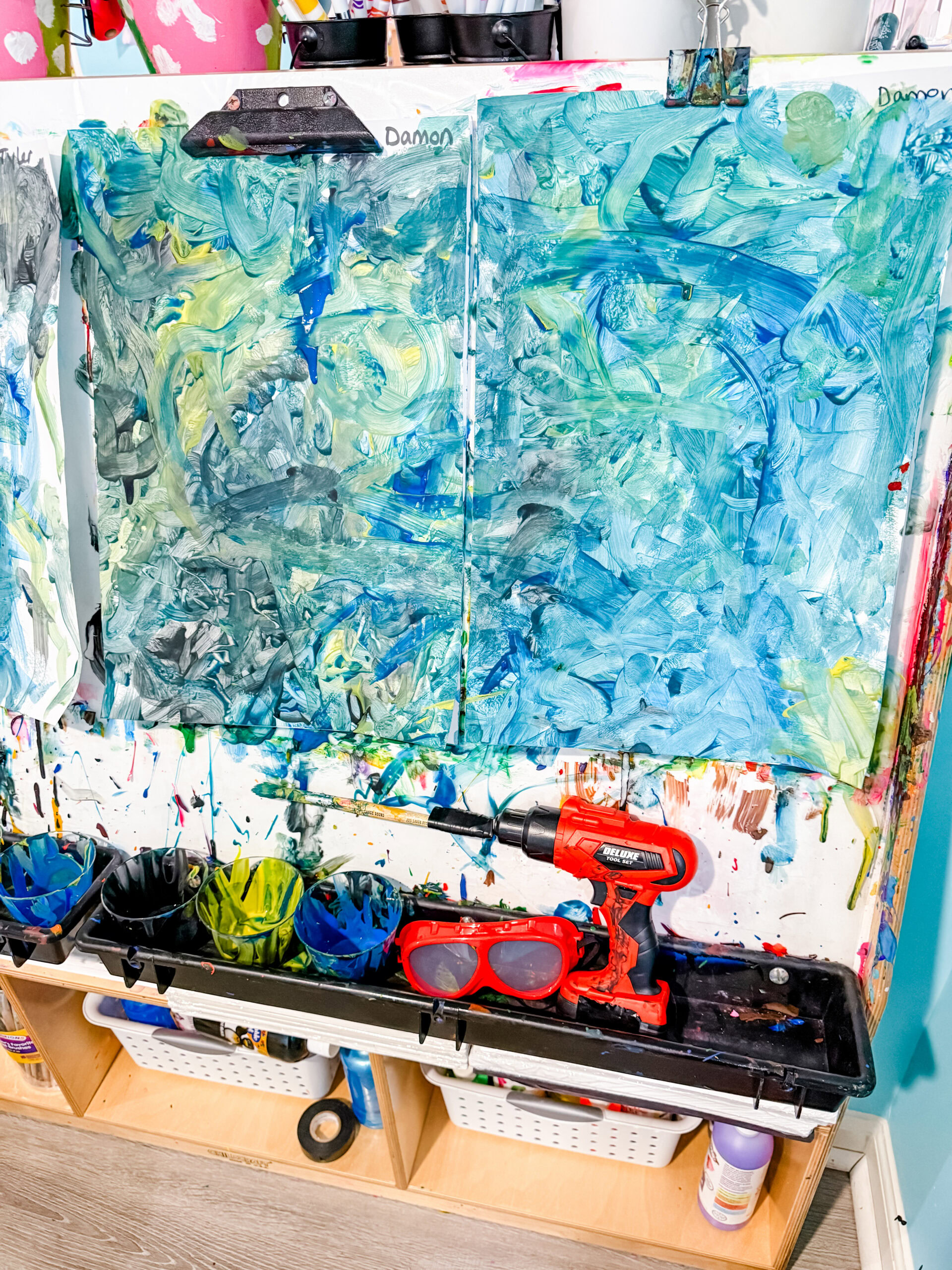 Drill Painting - Building Interest at the Preschool Art Center - Play ...