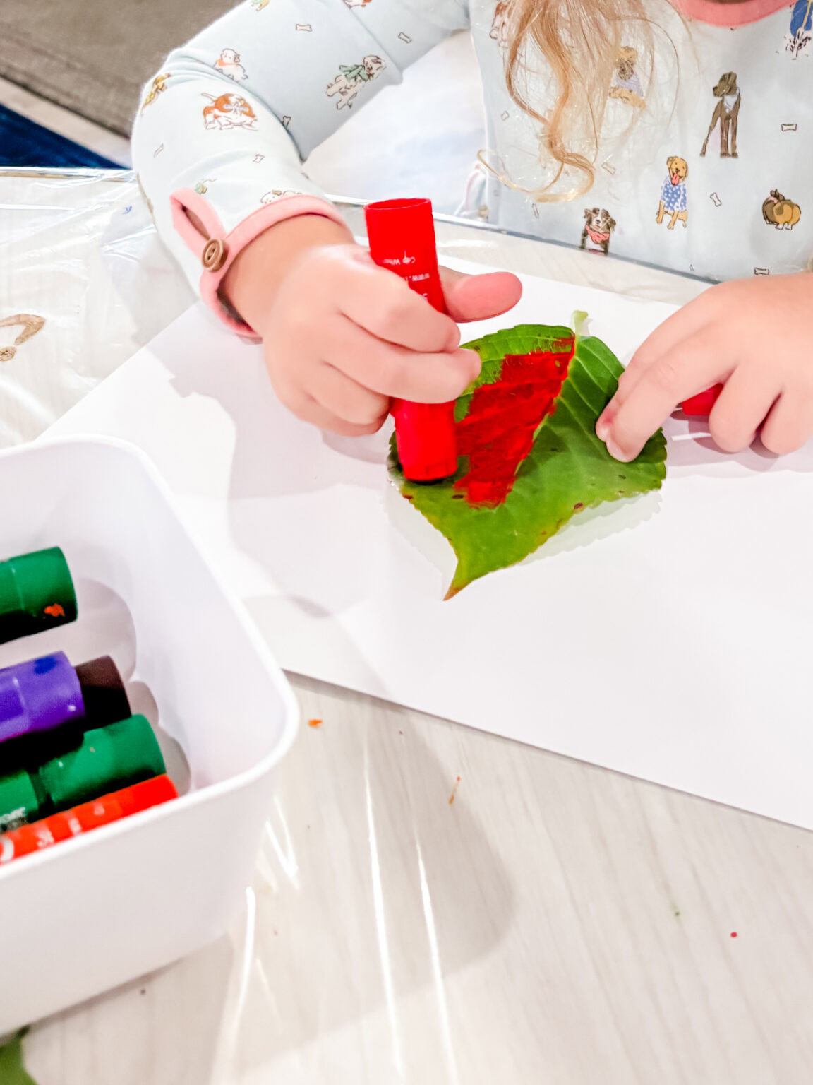 Leaf Print Art for the Preschool Classroom - Play to Learn Preschool