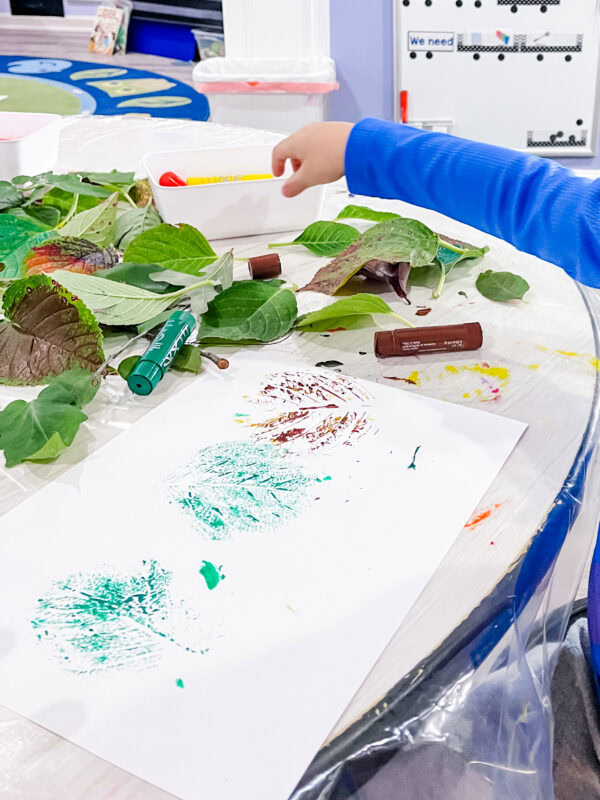 Leaf Print Art for the Preschool Classroom - Play to Learn Preschool
