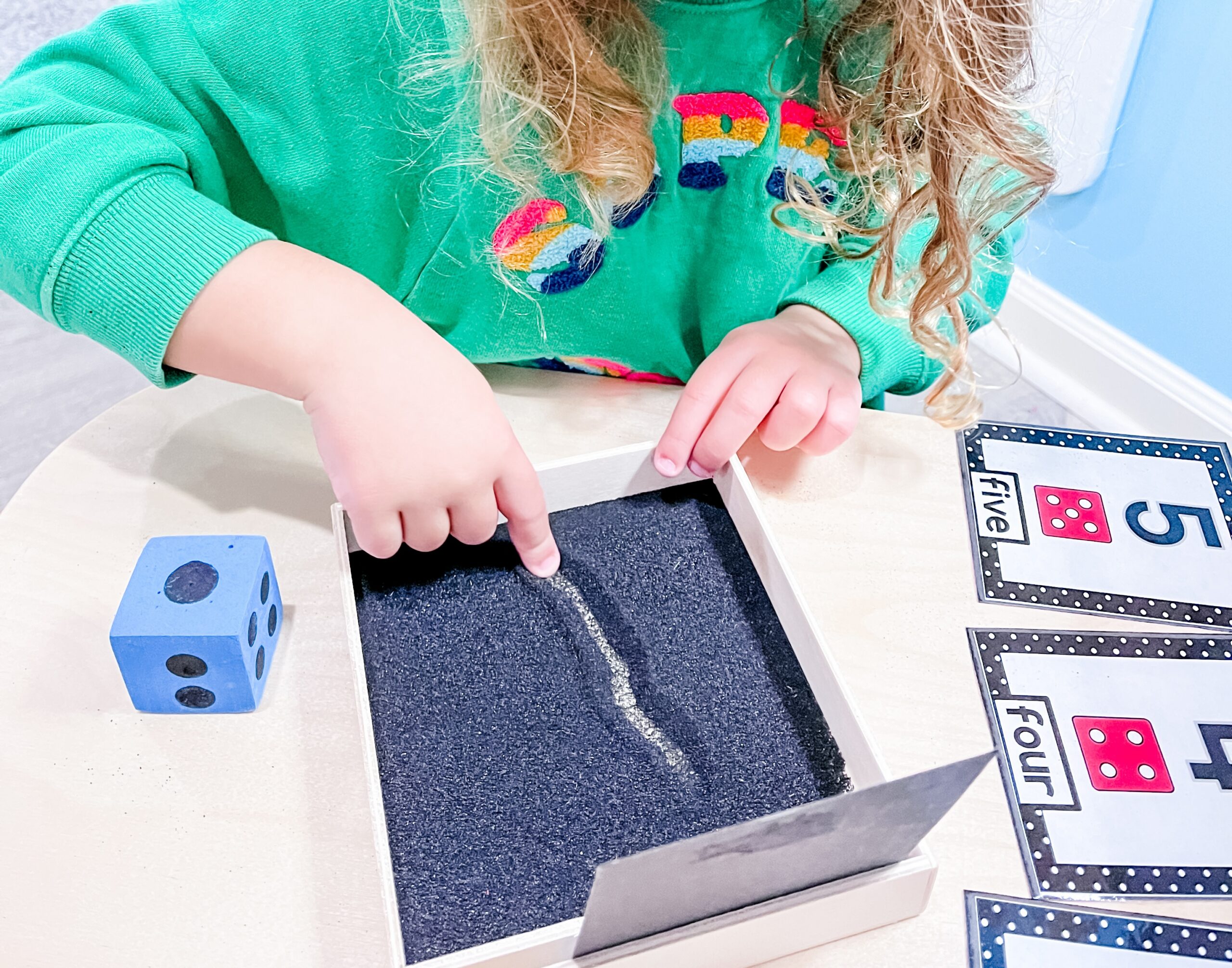 Roll Write Repeat Preschool Number Activity - Play to Learn Preschool
