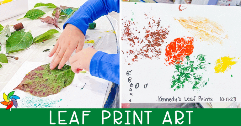 Leaf Print Art for the Preschool Classroom - Play to Learn Preschool