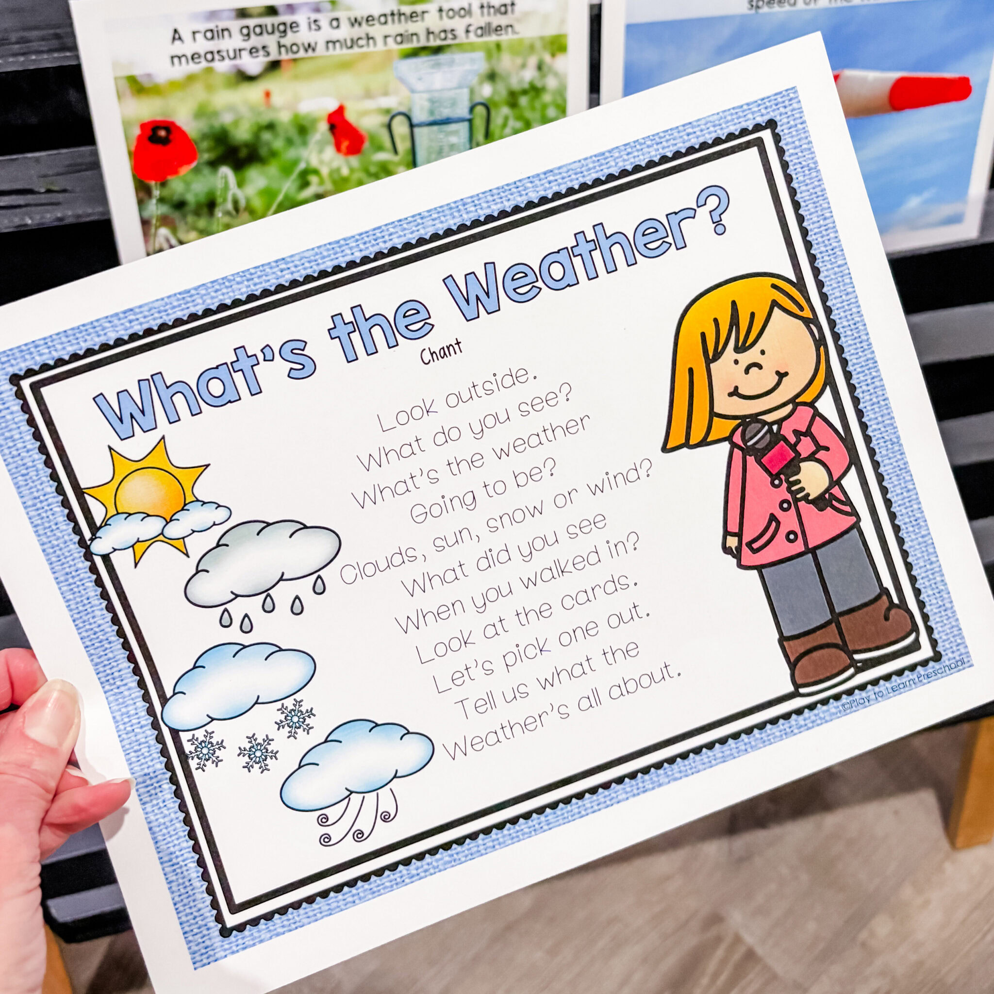 Preschool Weather Centers and Books - Play to Learn Preschool