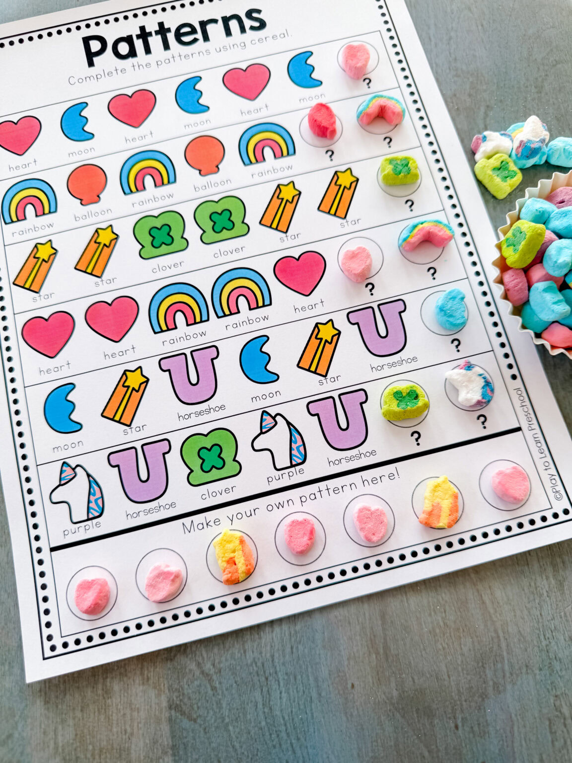 Cereal Math for Preschoolers - Play to Learn Preschool