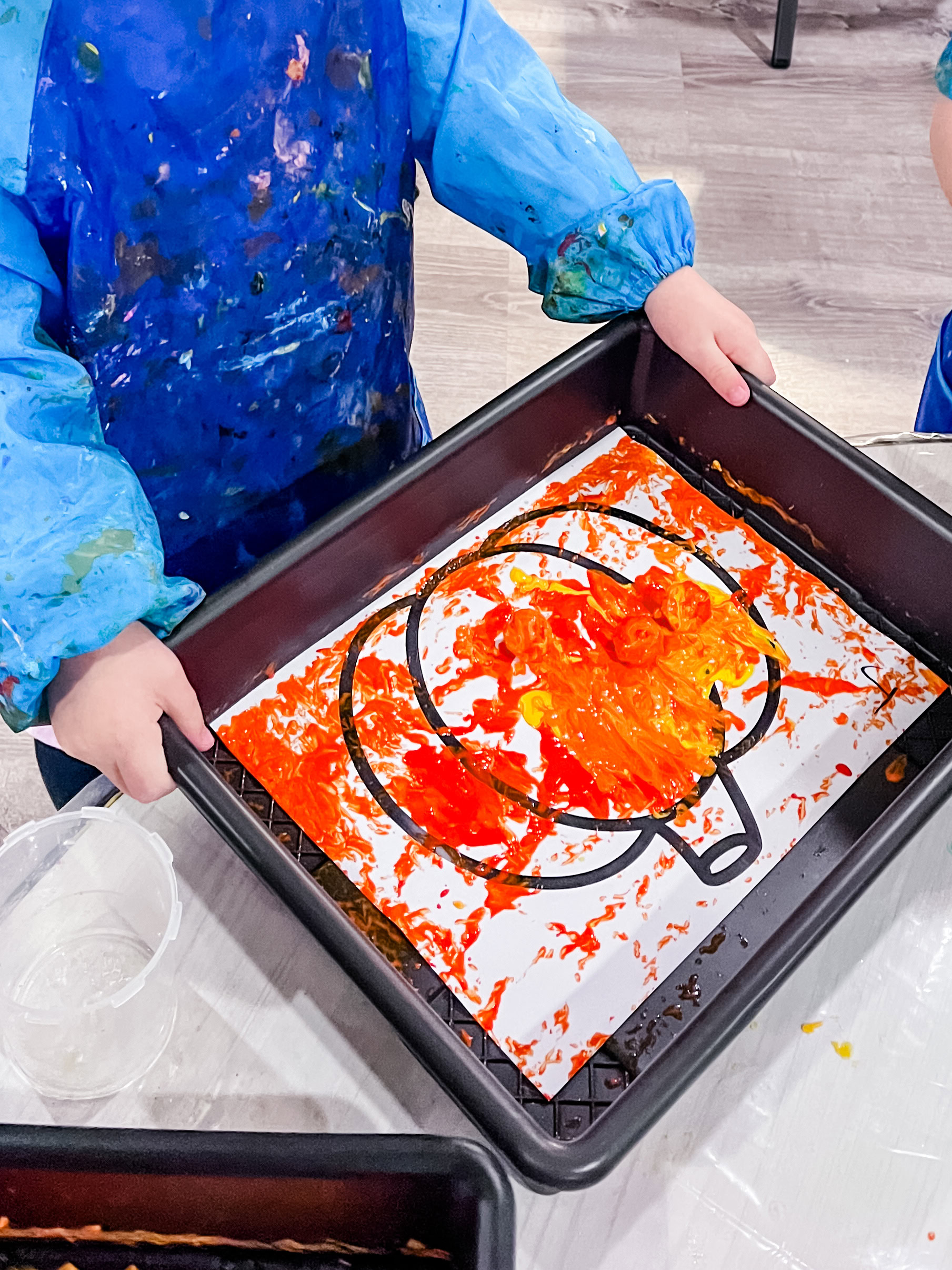 Pumpkin Rolling Art Activity for Preschool Students - Play to Learn ...