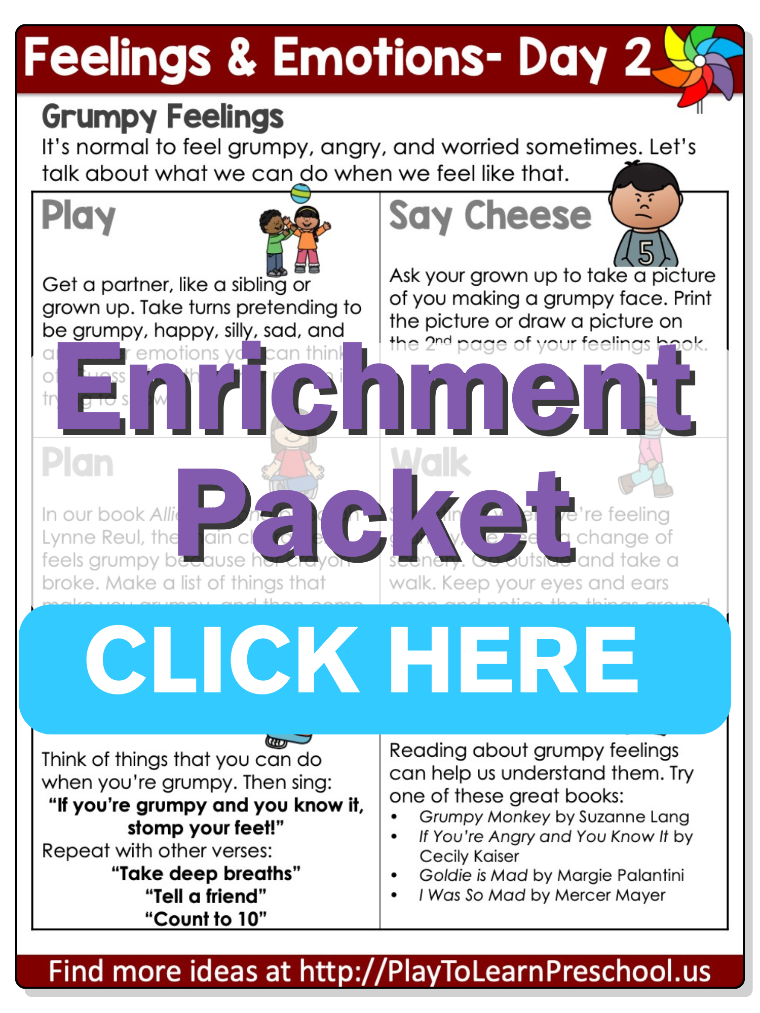 Preschool Emotions Activities Enrichment Play Pack (2) - Play to Learn ...