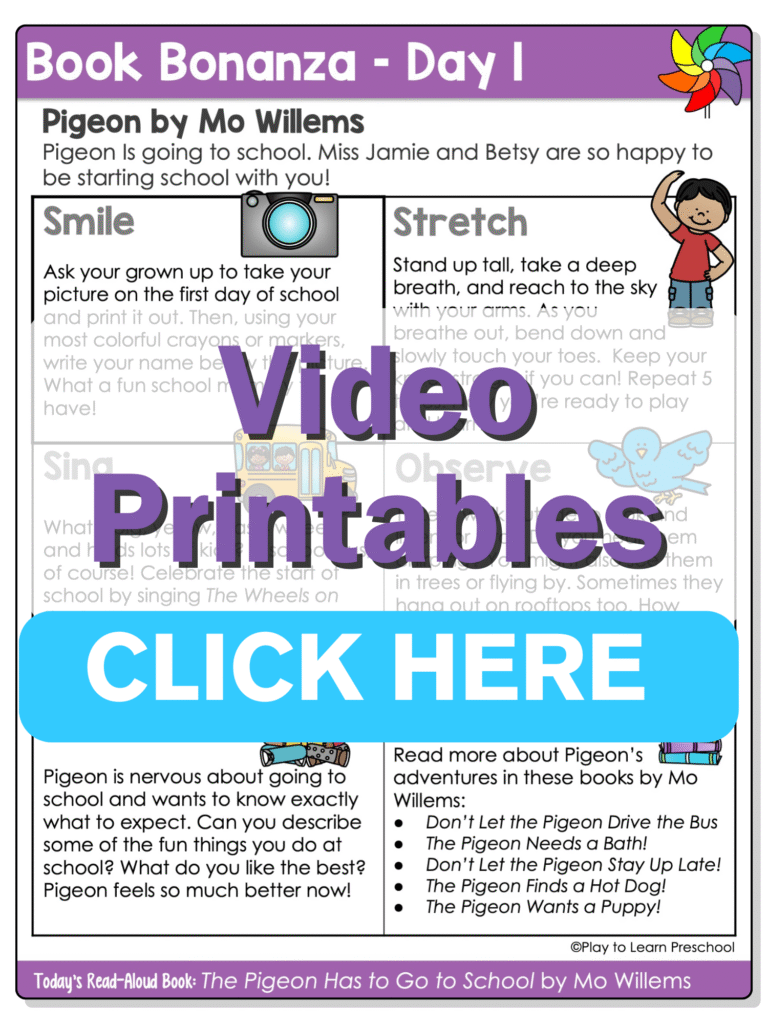 Book Bonanza - Book Themed Circle Time and Activities - Play to Learn ...