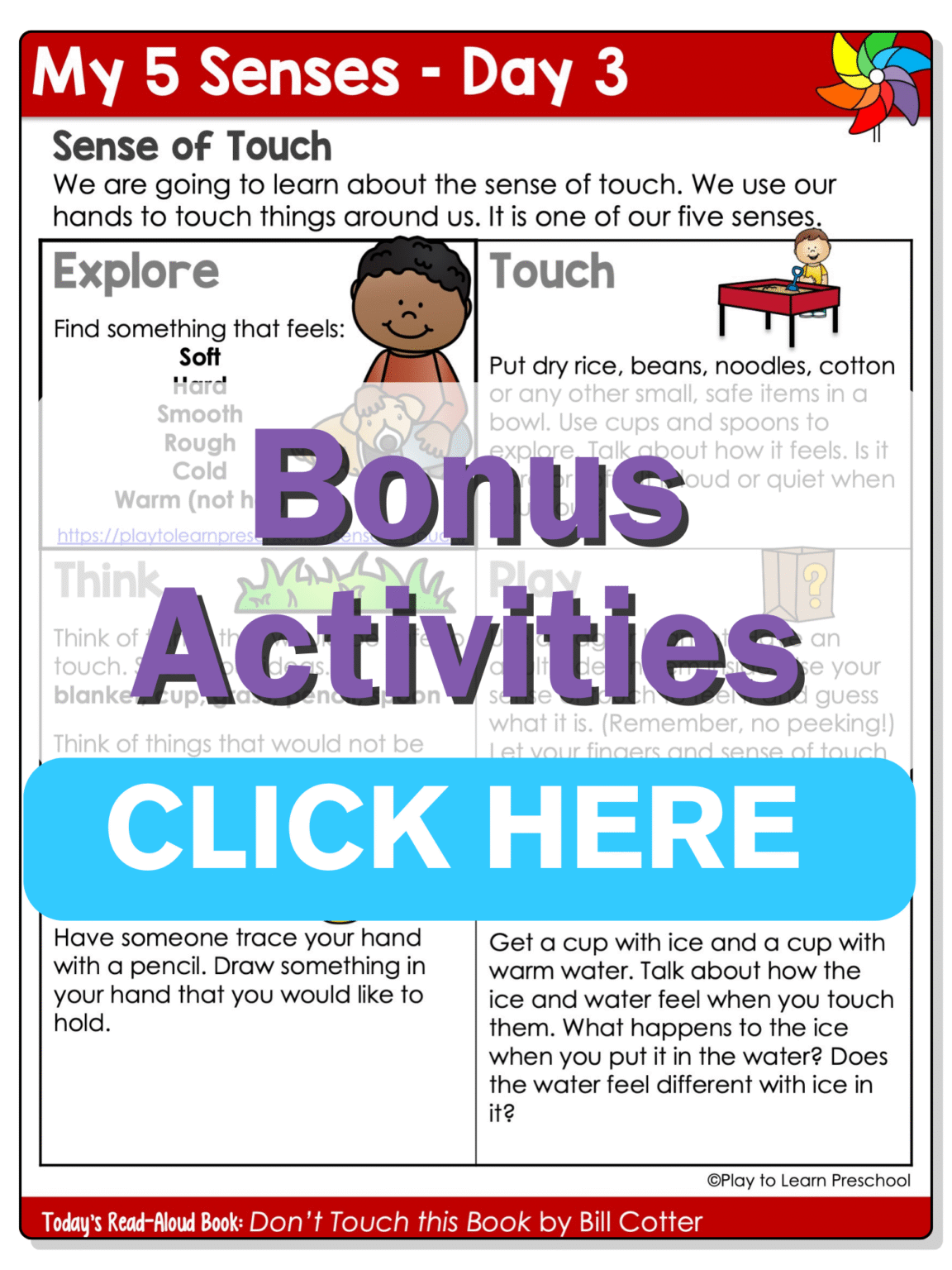 My Five Senses Preschool Circle Time - Play to Learn Preschool