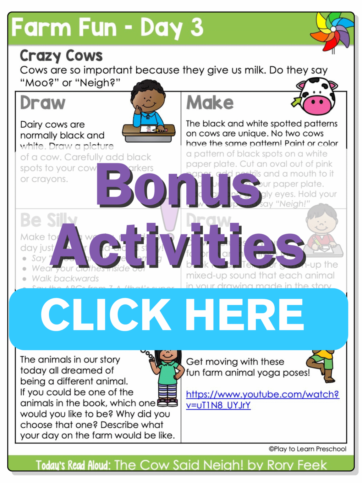 Farm Lessons for Preschool Circle Time - Play to Learn Preschool