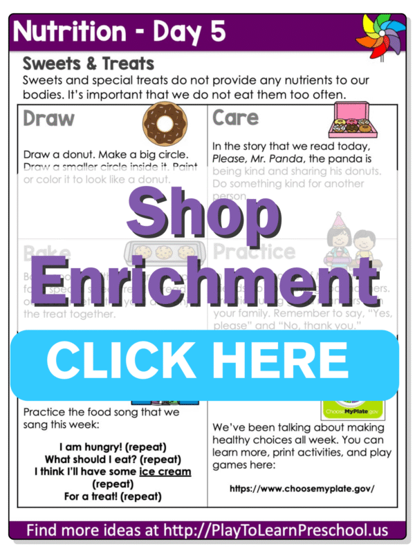 Food Groups Lessons for Circle Time - Play to Learn Preschool