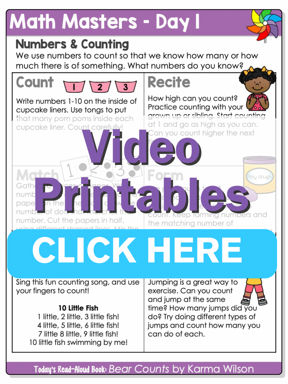 Preschool Math Activities Enrichment Play Pack - Play to Learn Preschool
