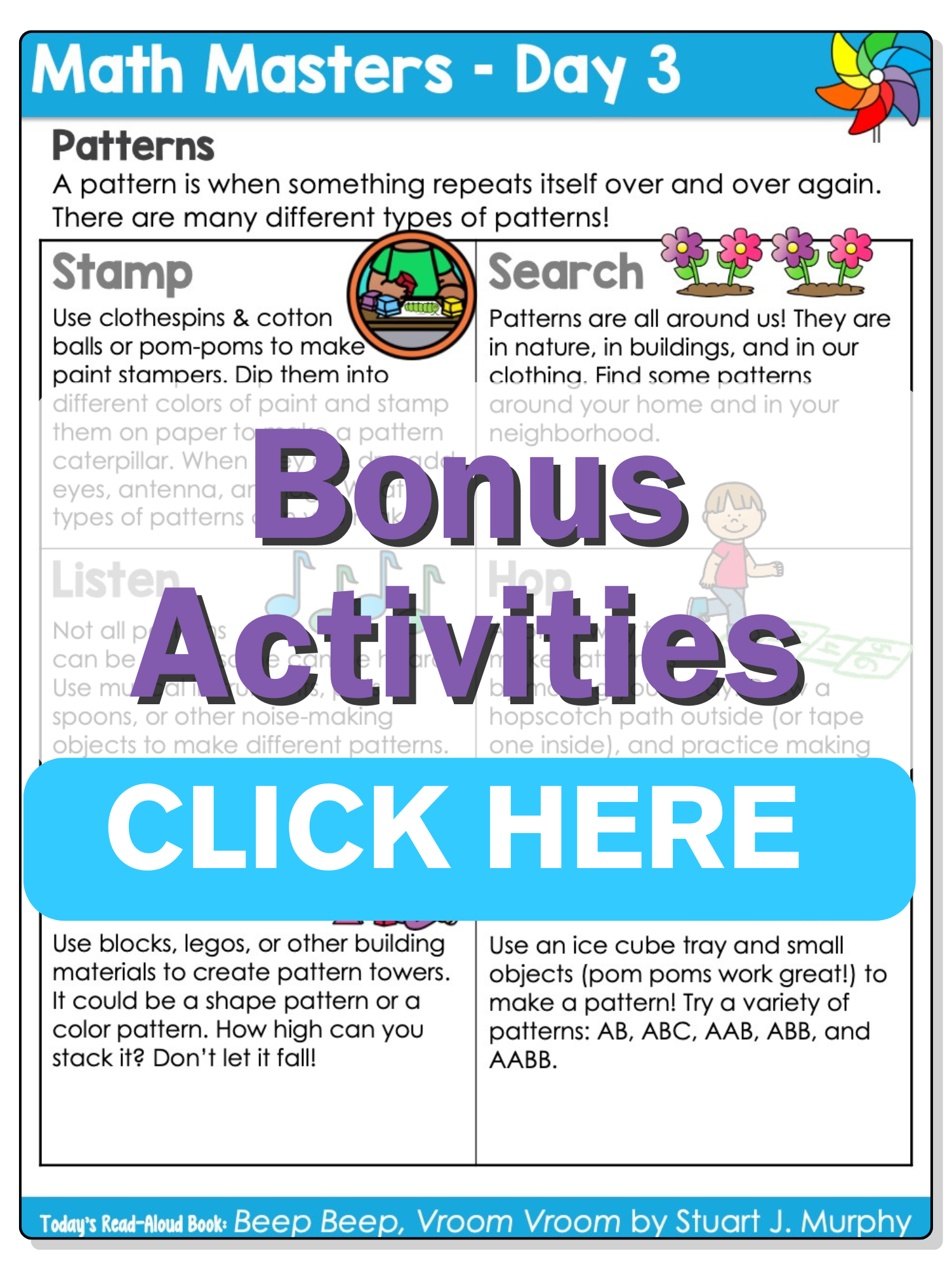 Preschool Math Activities Enrichment Play Pack (3) - Play to Learn ...